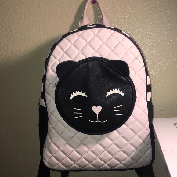 Bags | Mini Pink Kitty Backpack | Poshmark